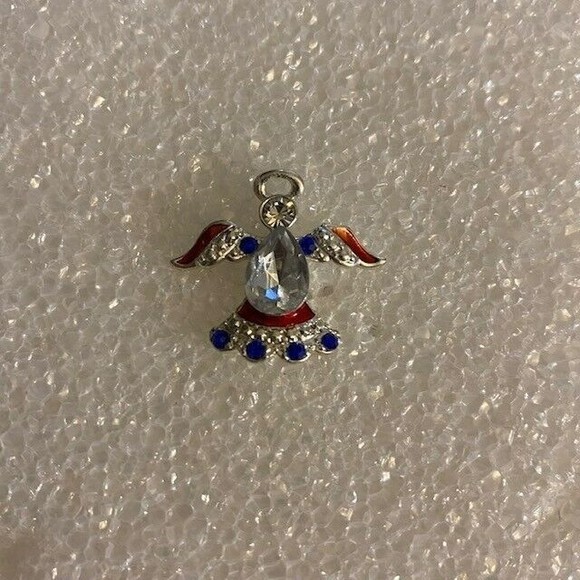 Avon | Jewelry | Vintage Avon Patriotic Angel Rhinestone Lapel Pin Flag ...